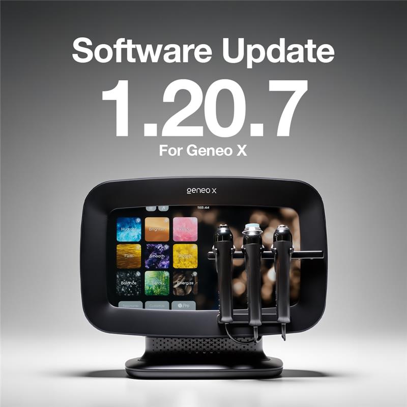 Software Update 1.20.7 for Geneo X – Glo2Facial Shop